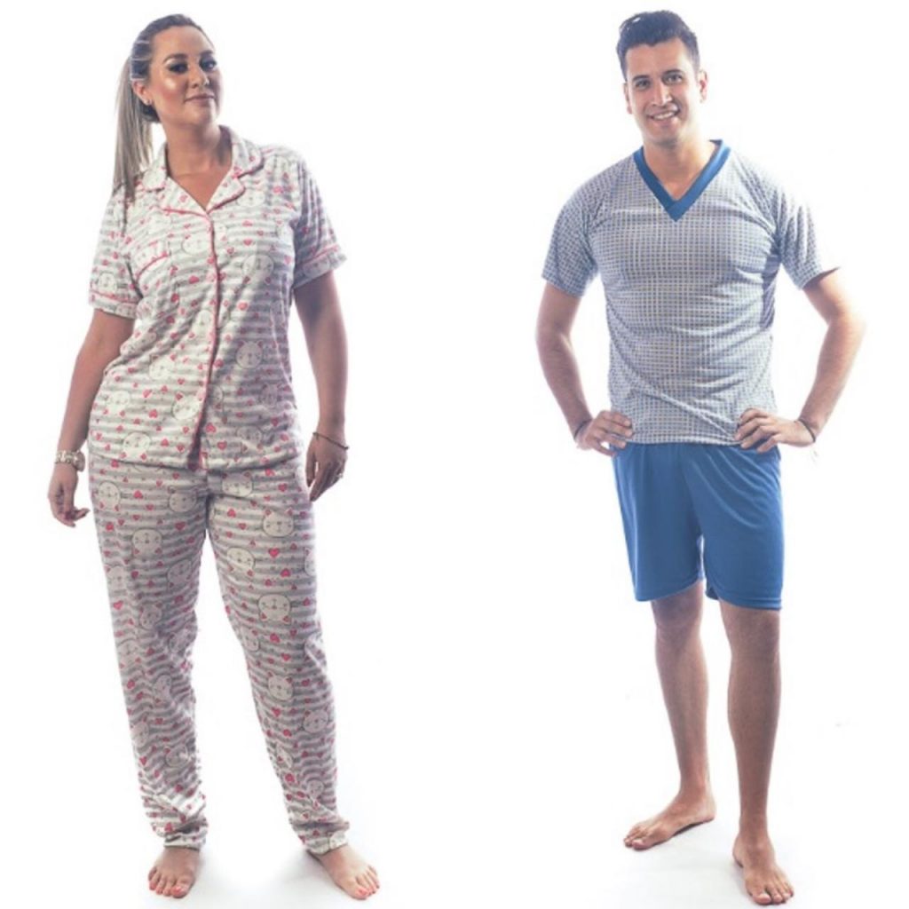 Pijamas Parejas Franela Clima Calido - Pijamas Soñadoras