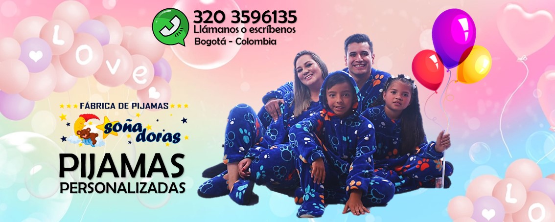 Pijamas Soñadoras, fabrica de pijamas personalizadas Bogotá, Colombia.